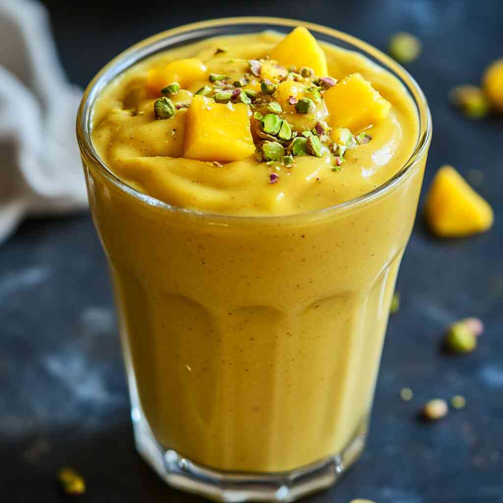 Easy To make Vegan Mango Pistachio Smoothie