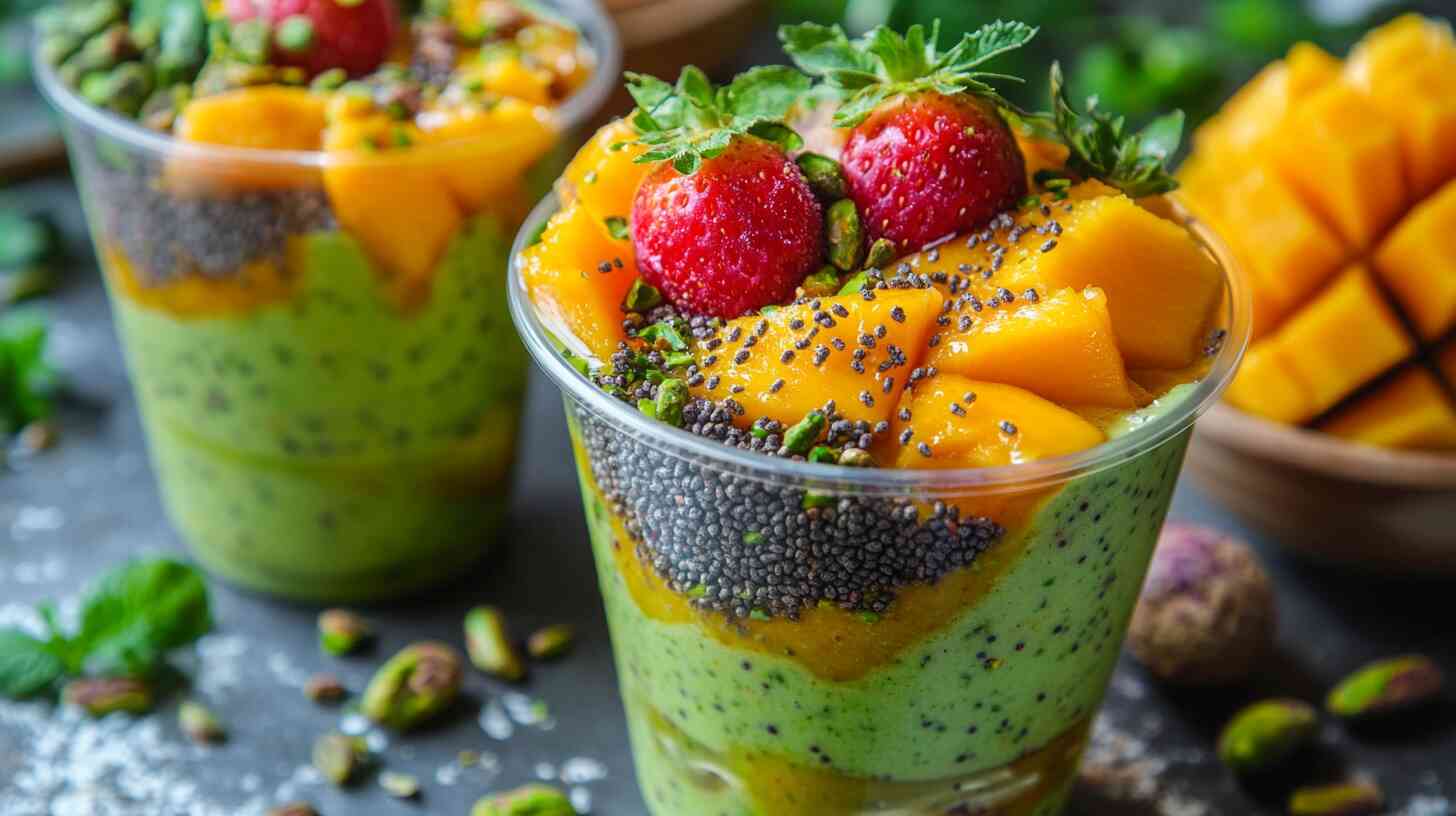 Easy To make Vegan Mango Pistachio Smoothie